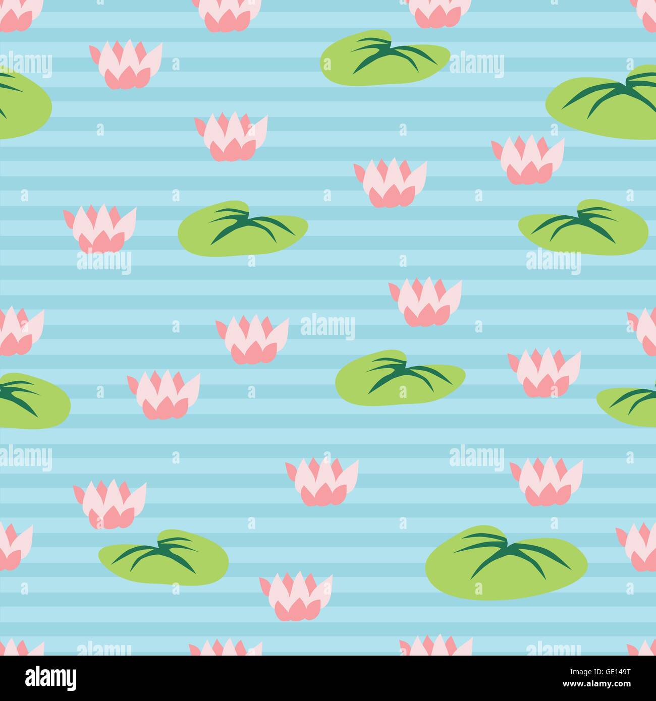 Seamless pattern with lake fulled water lilies Stock Vector Image & Art ...