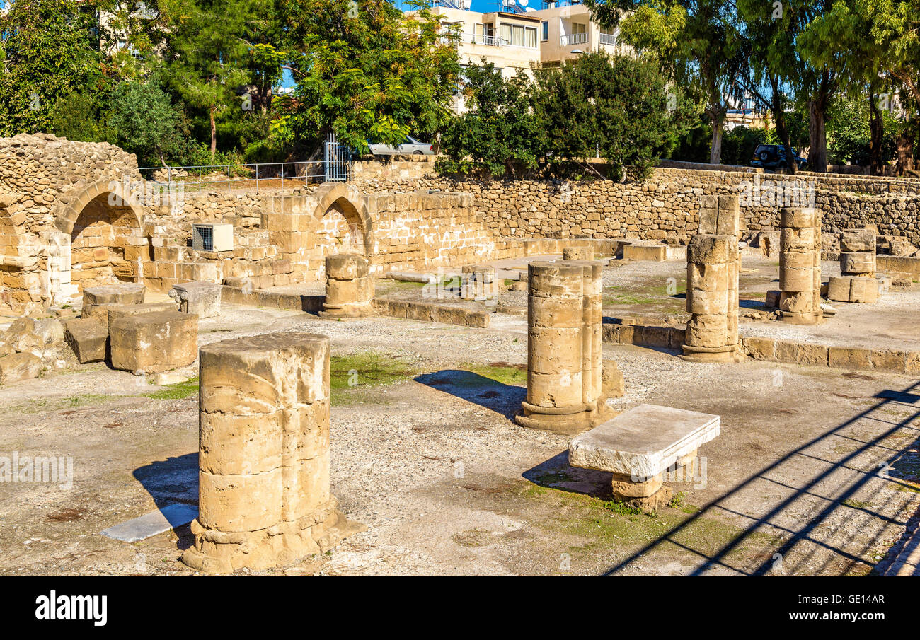 Ruins of early Byzantine basilica in Paphos - Cyprus Stock Photo - Alamy