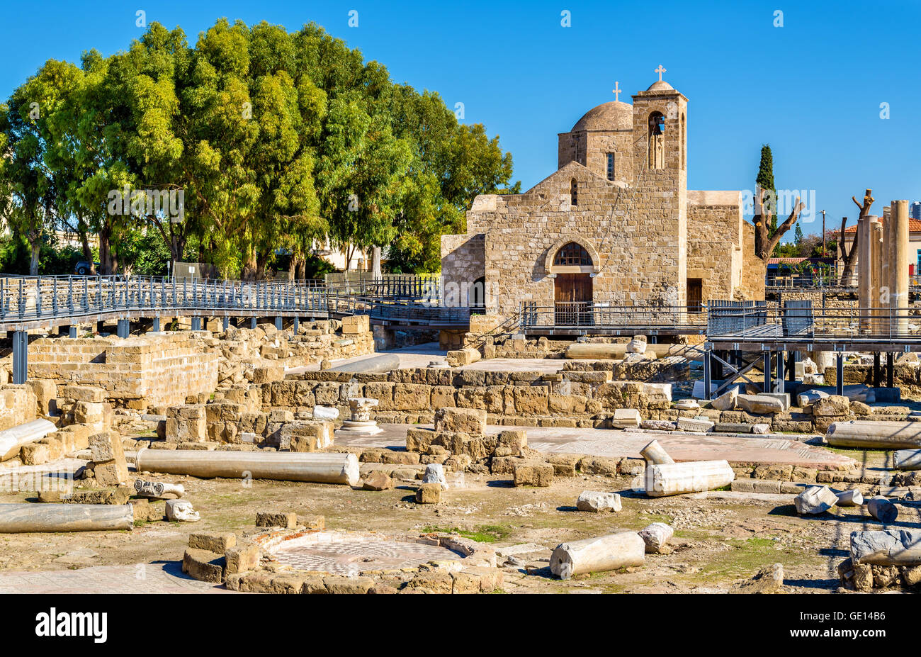 Panagia Chrysopolitissa Basilica in Paphos - Cyprus Stock Photo - Alamy