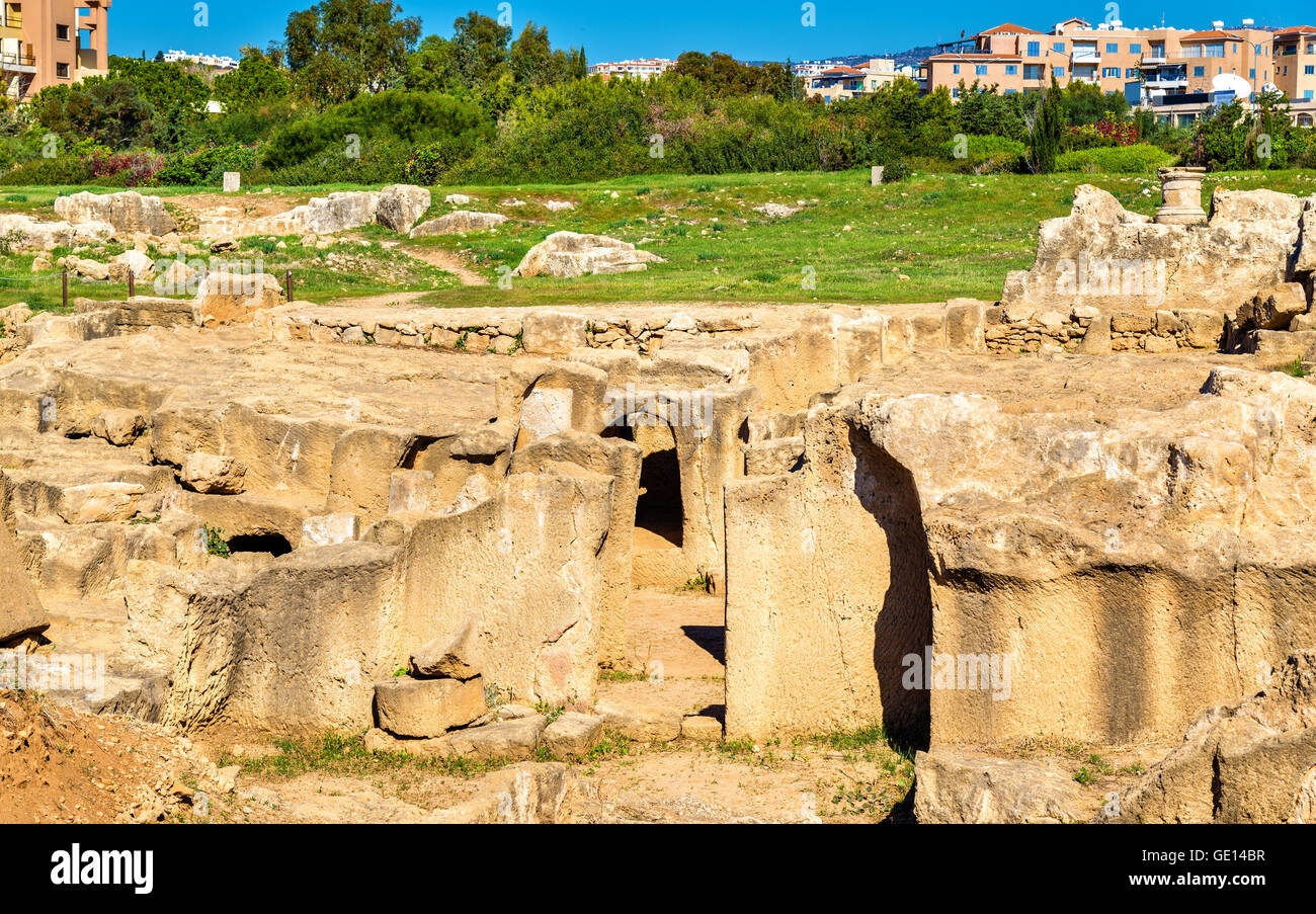 Tombs of the Kings, an ancient necropolis in Paphos - Cyprus Stock ...