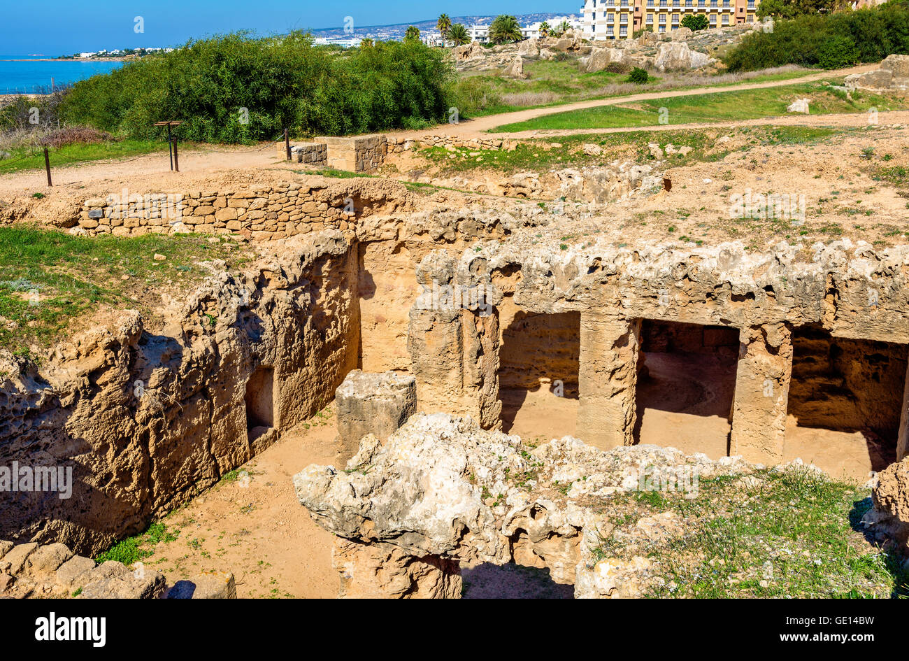 Tombs of the Kings, an ancient necropolis in Paphos - Cyprus Stock ...
