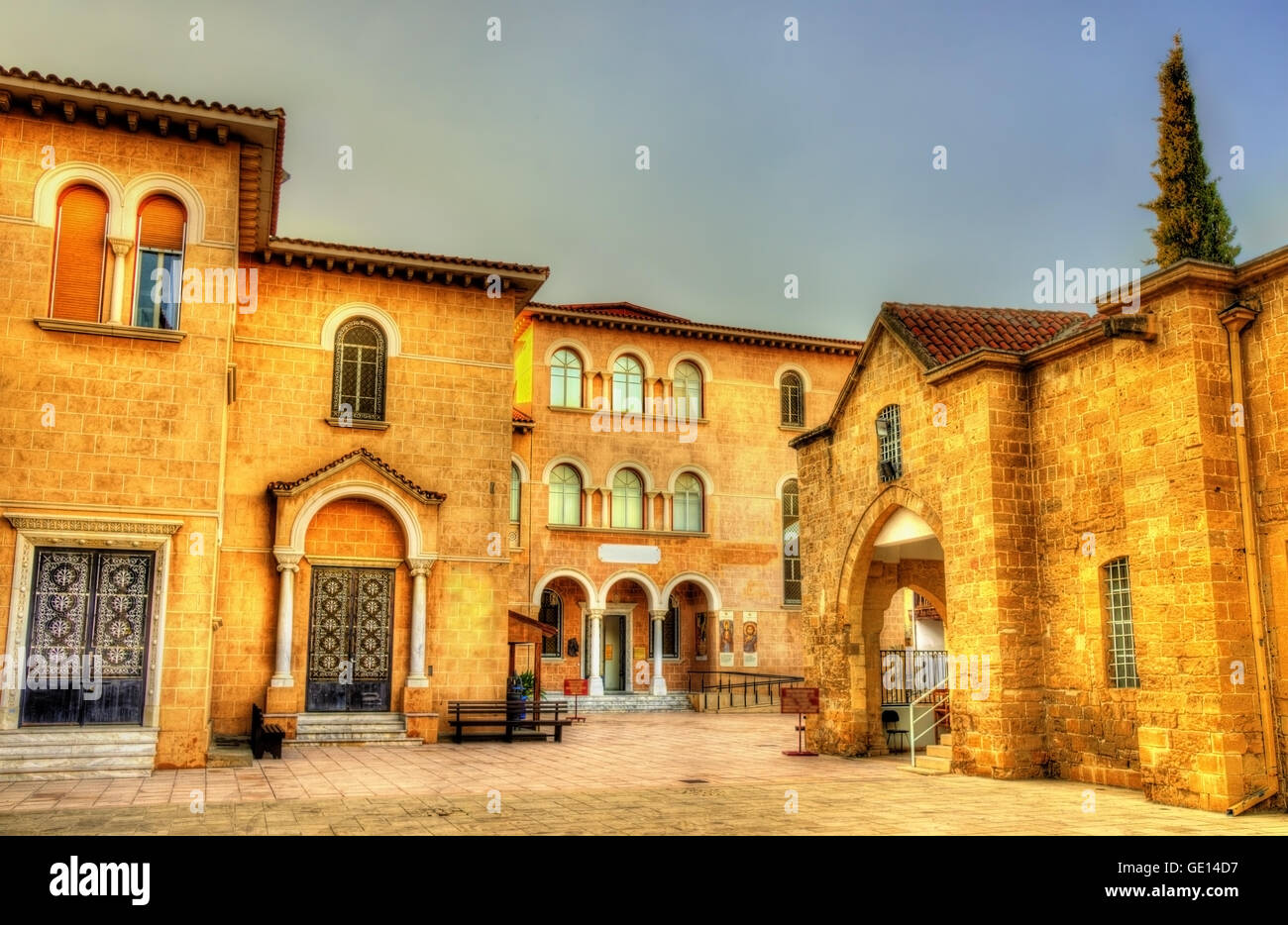 Byzantine Museum and Archbishop Palace in Nicosia - Cyprus Stock Photo ...