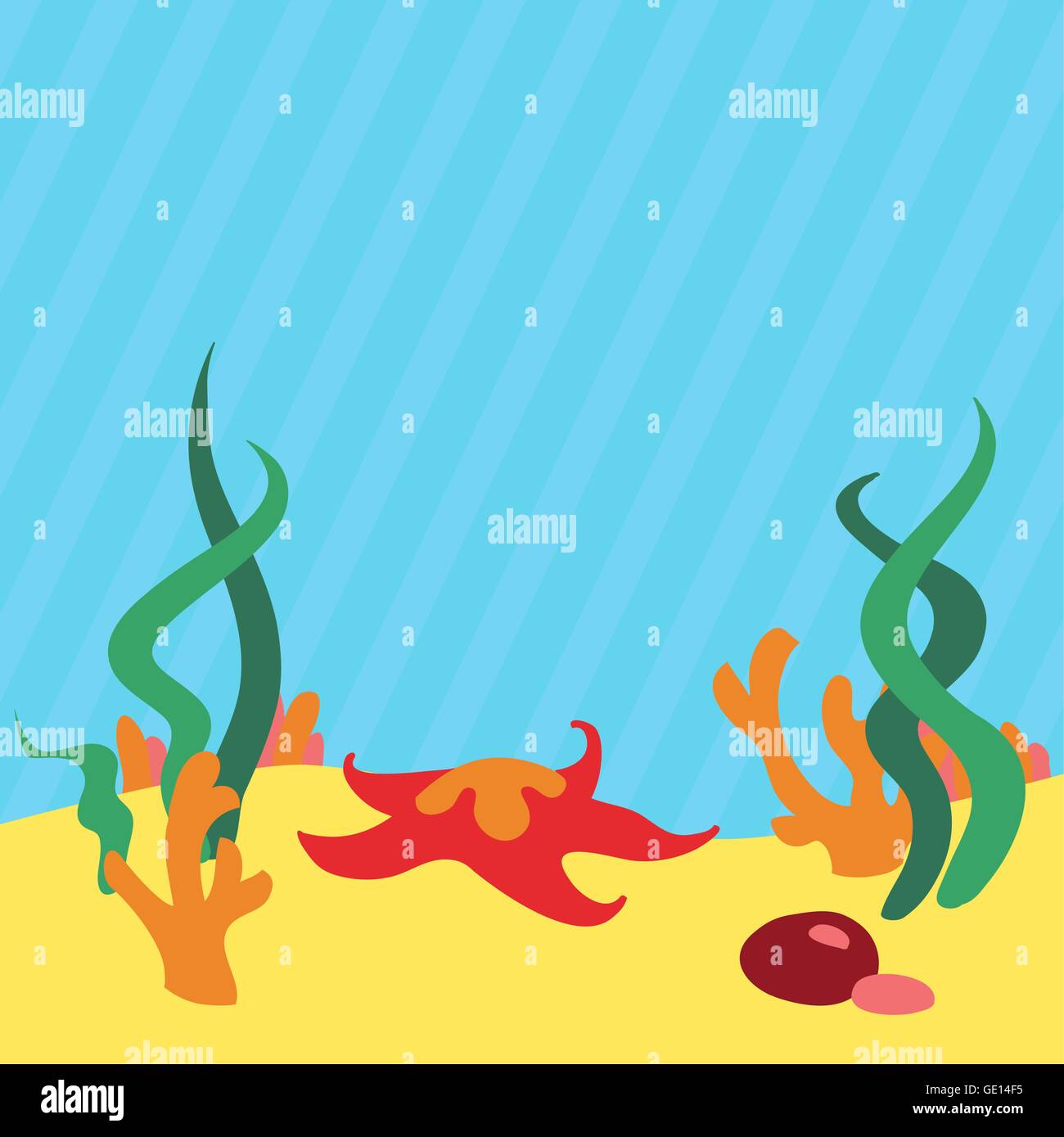 Underwater landscape background with place for your text Stock Vector ...