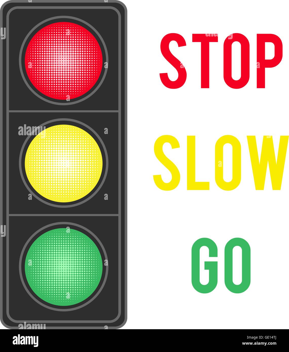 Image of traffic light isolated on white background Stock Vector Image ...