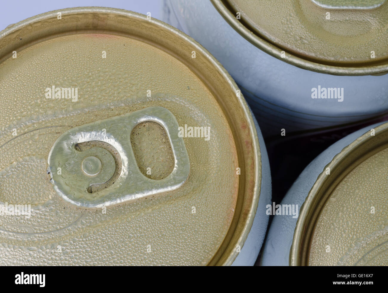 Top view of beer can Stock Photo - Alamy