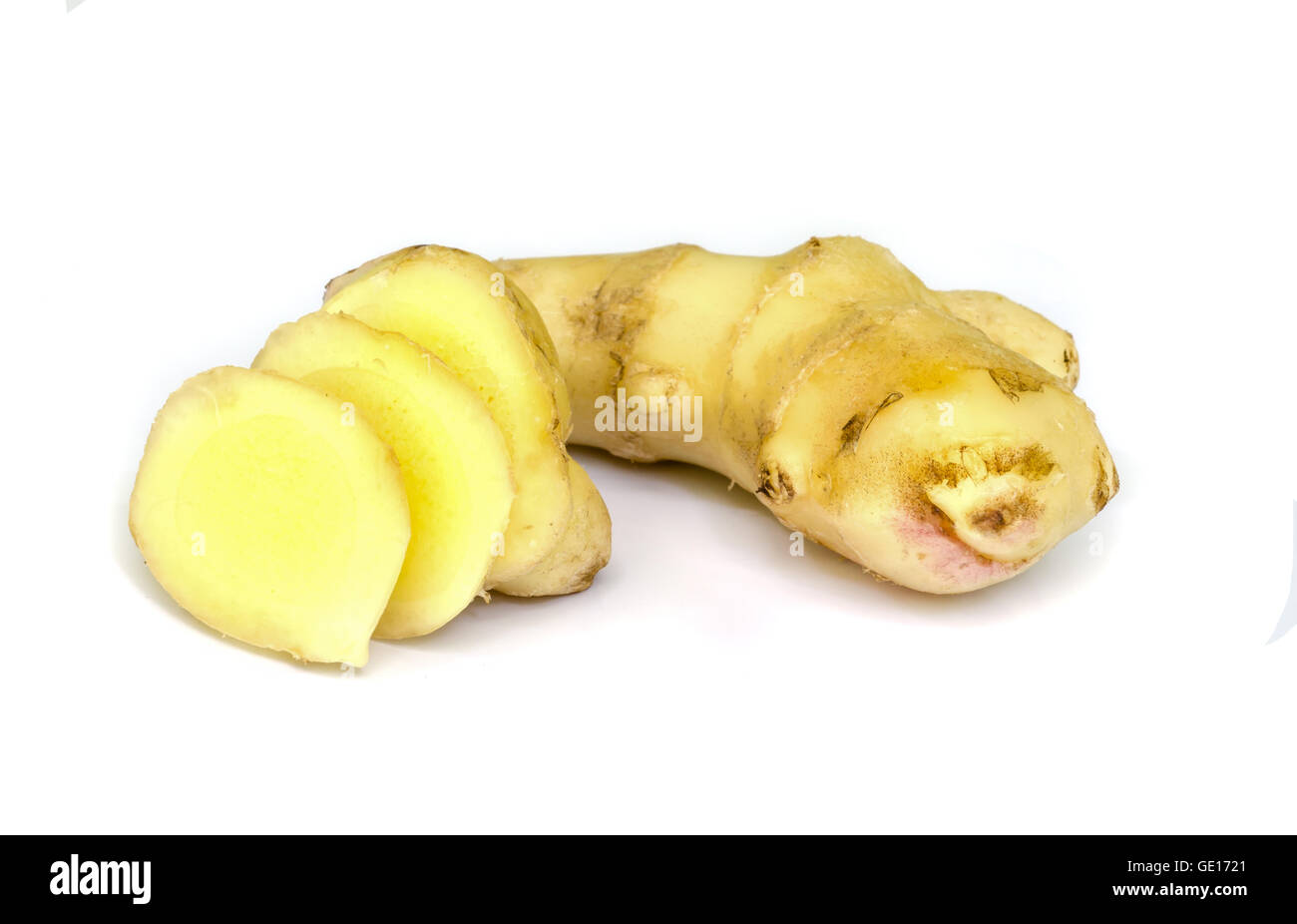 Fresh ginger isolated on a white background Stock Photo - Alamy