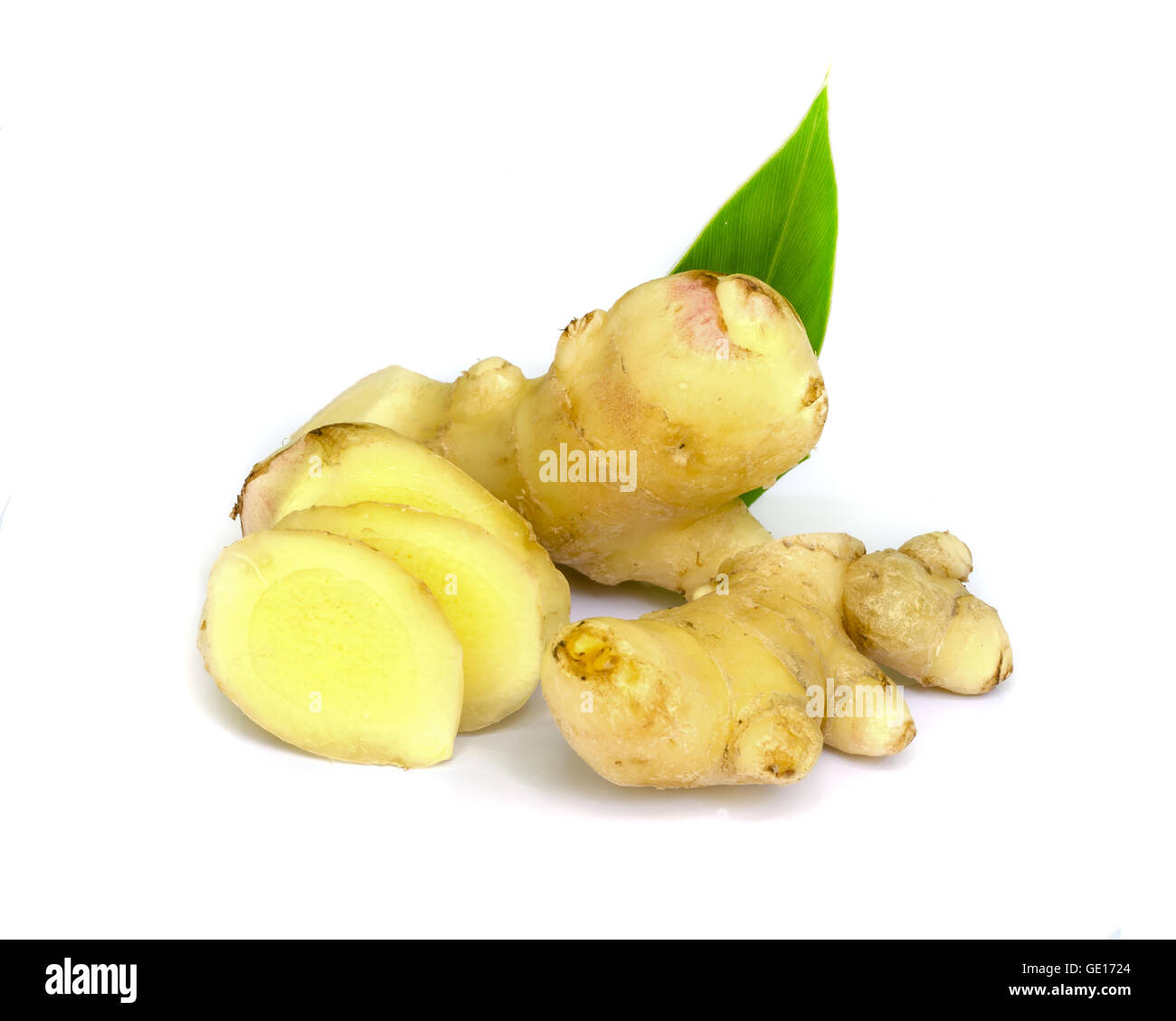 Fresh ginger isolated on a white background Stock Photo - Alamy
