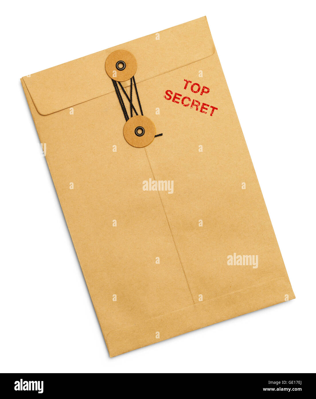 Top Secret Tied Sealed Envelope Isolated on White Background Stock ...