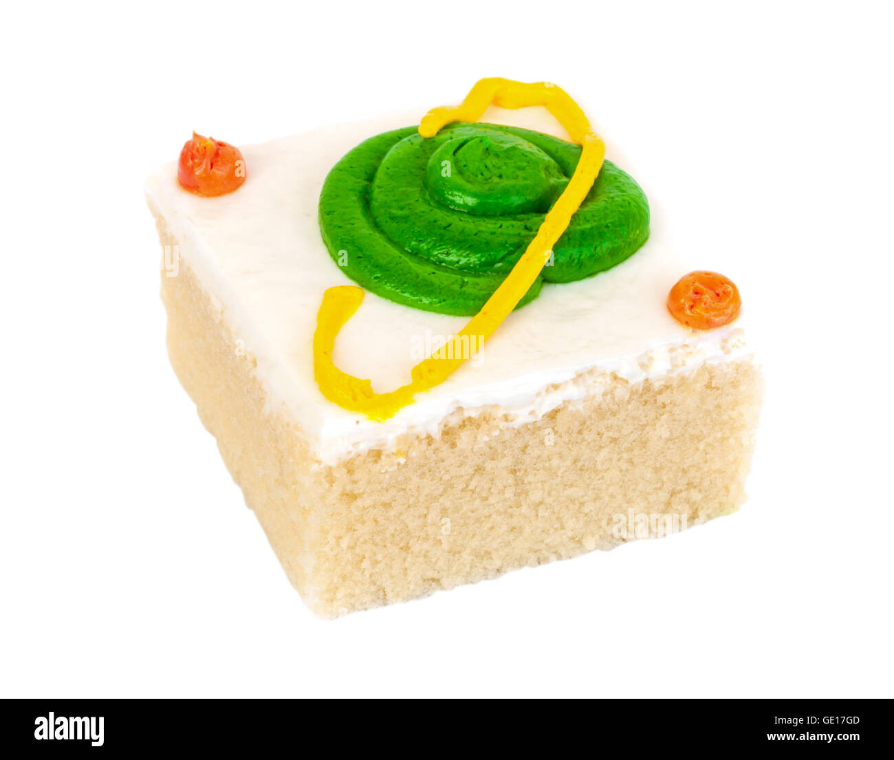 piece of fancy cakes on white background Stock Photo - Alamy