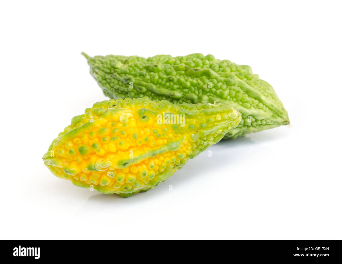 bitter gourd on the white background Stock Photo - Alamy