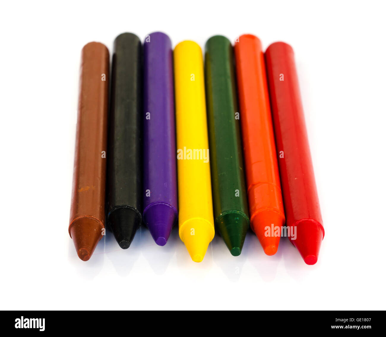 colored crayon isolated on a white background Stock Photo - Alamy