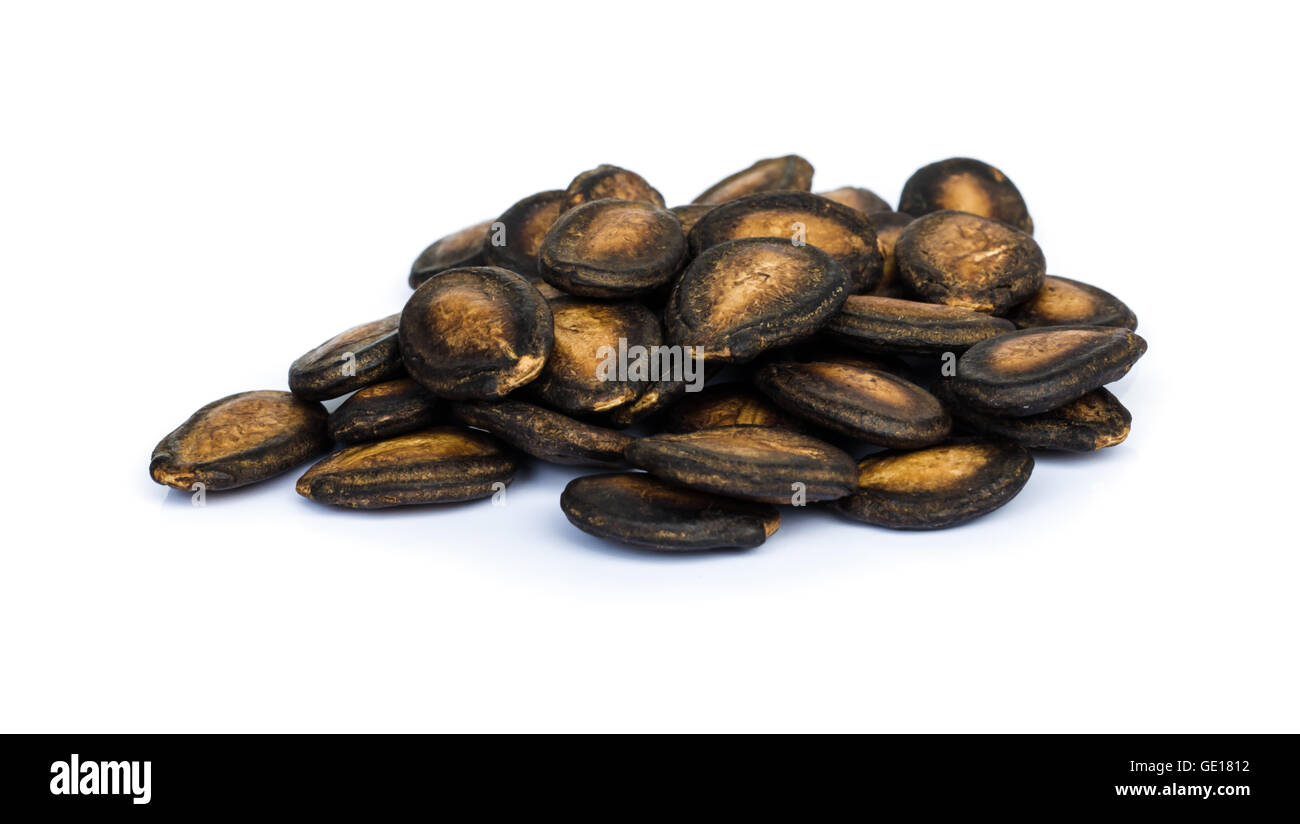 roasted watermelon seed , Food Snack on white background Stock Photo ...