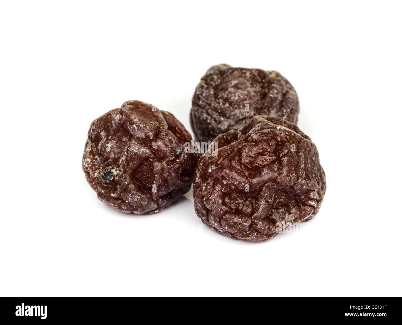 Dried plums ,Food Snack on a White Background Stock Photo - Alamy