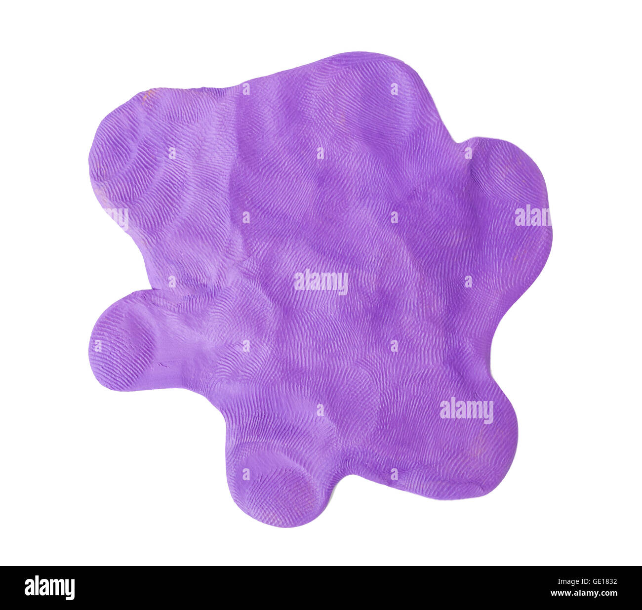 Puple plasticine texture on white background Stock Photo - Alamy