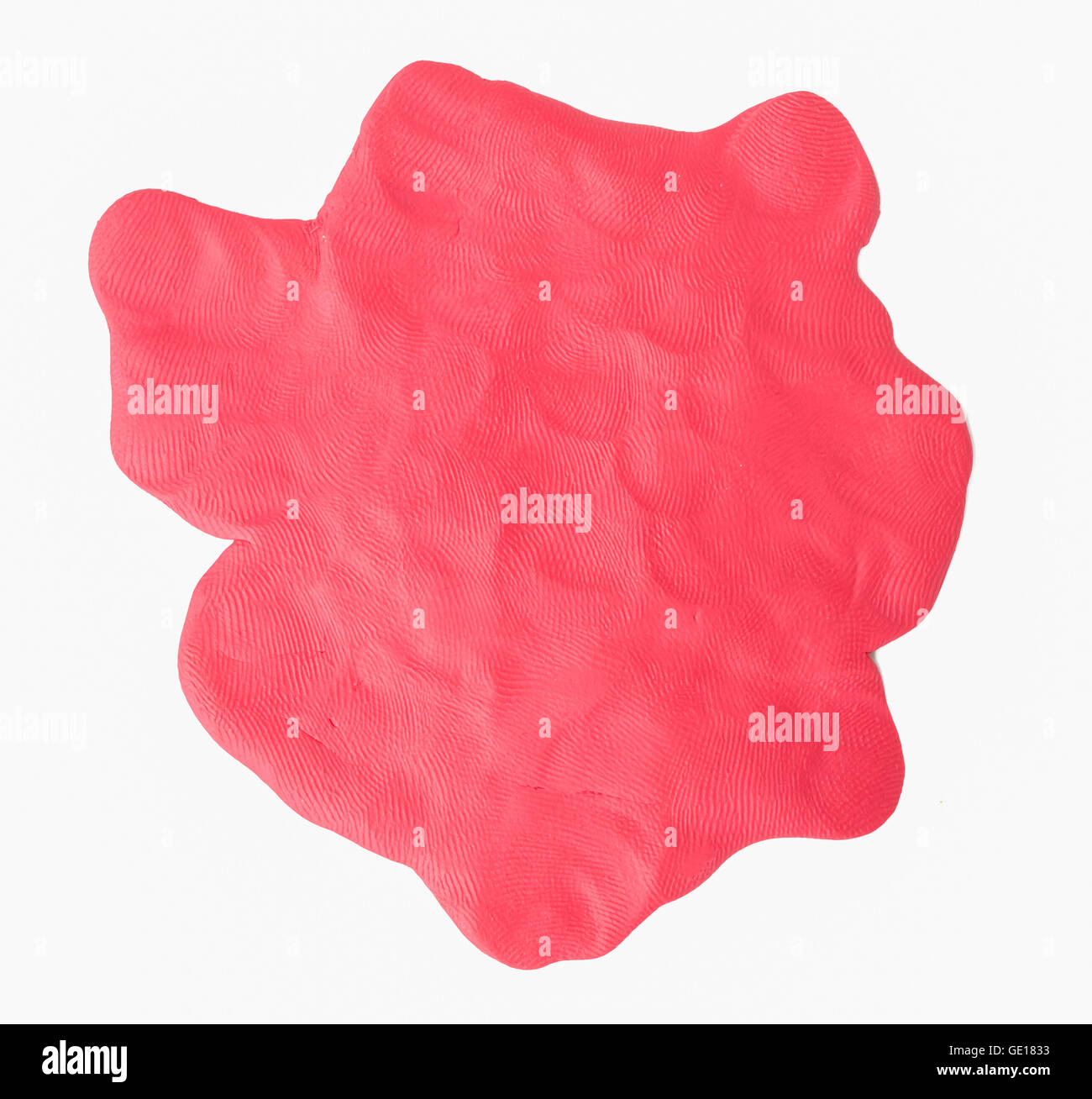 red plasticine texture on white background Stock Photo - Alamy