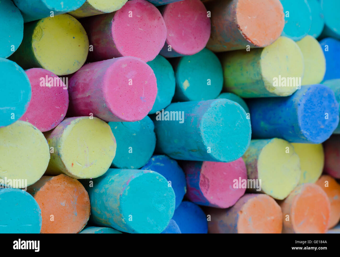 Colorful chalk isolated on white background Stock Photo - Alamy