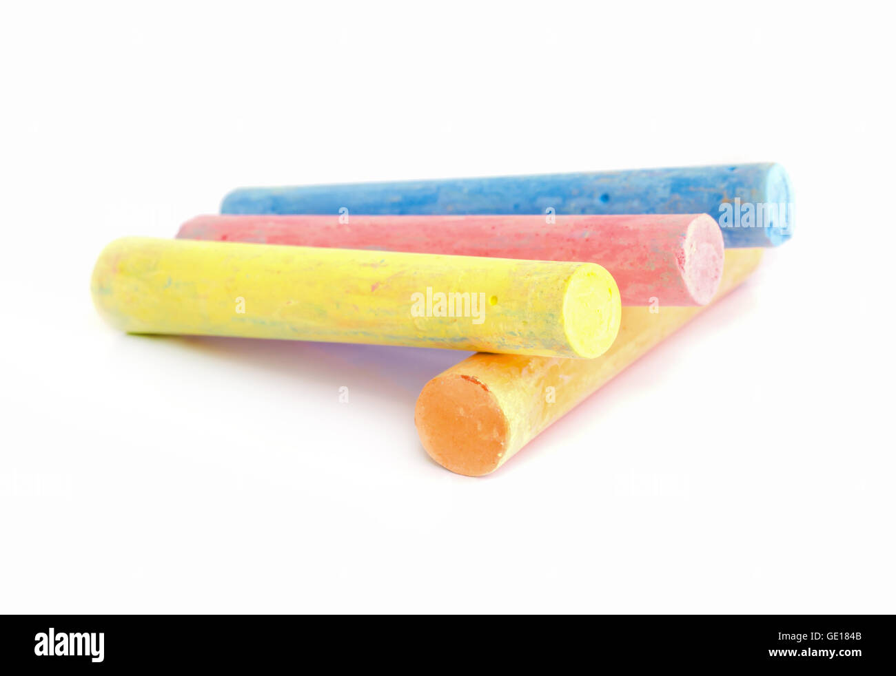 Colorful chalk isolated on white background Stock Photo - Alamy