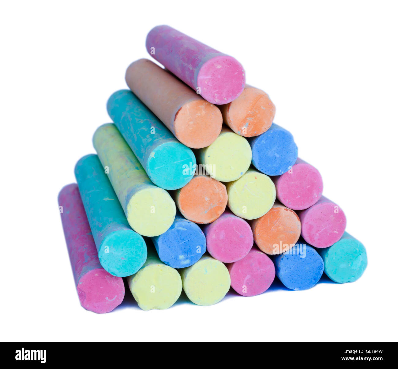 Colorful chalk isolated on white background Stock Photo - Alamy