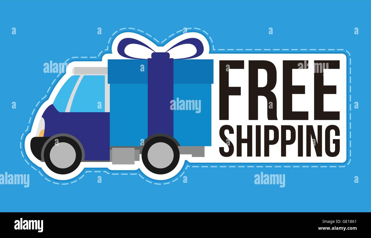 Free shipping van Stock Vector Images - Alamy