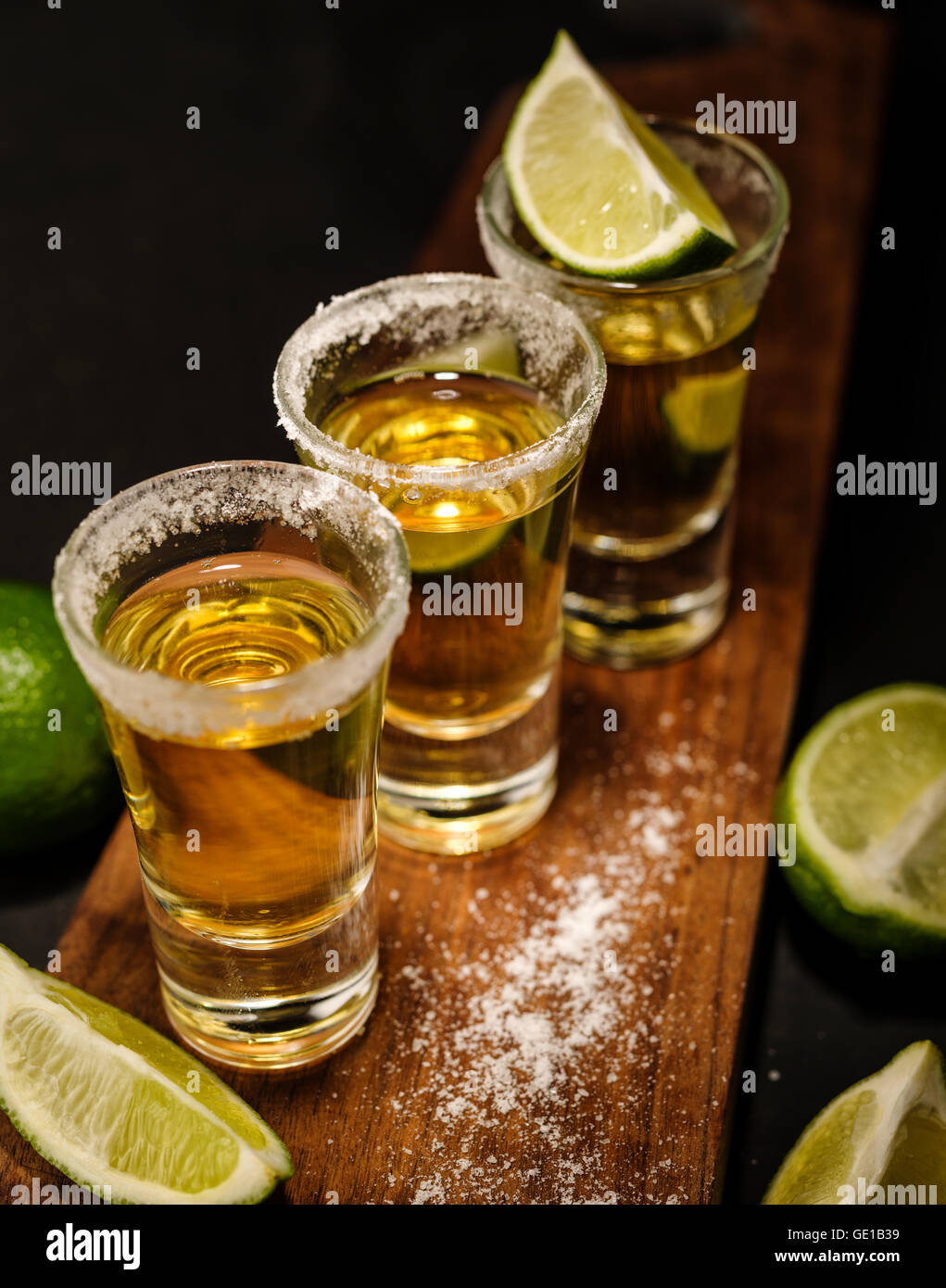 Gold tequila salt lime hi-res stock photography and images - Alamy