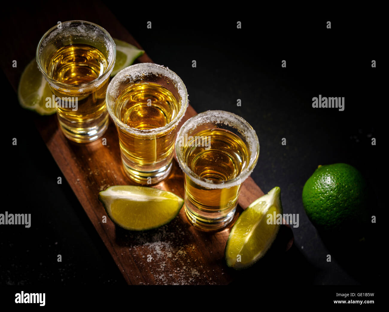 Tequila shot top view hi-res stock photography and images - Alamy