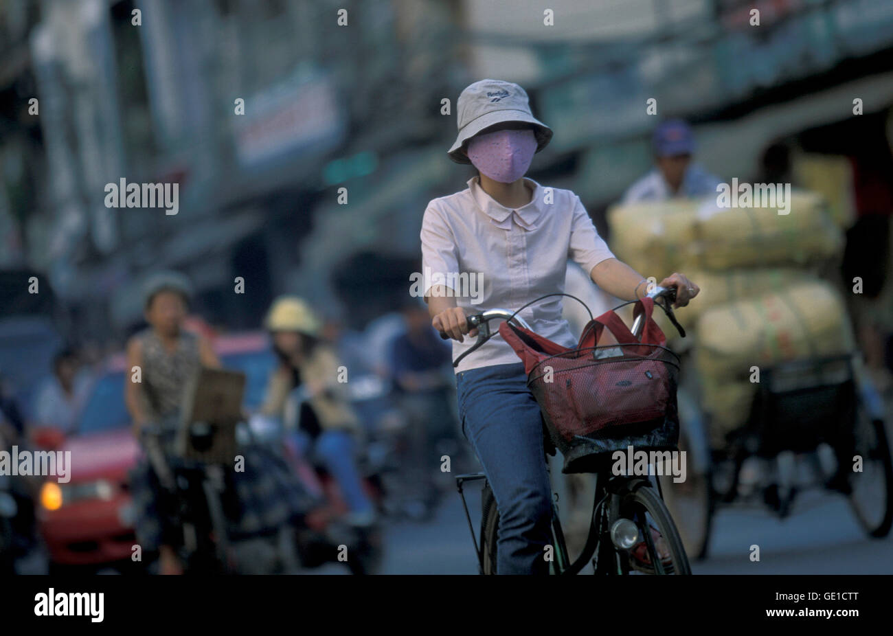 people on the bicycle in the city of ho chi minh city in Vietnam Stock Photo - Alamy