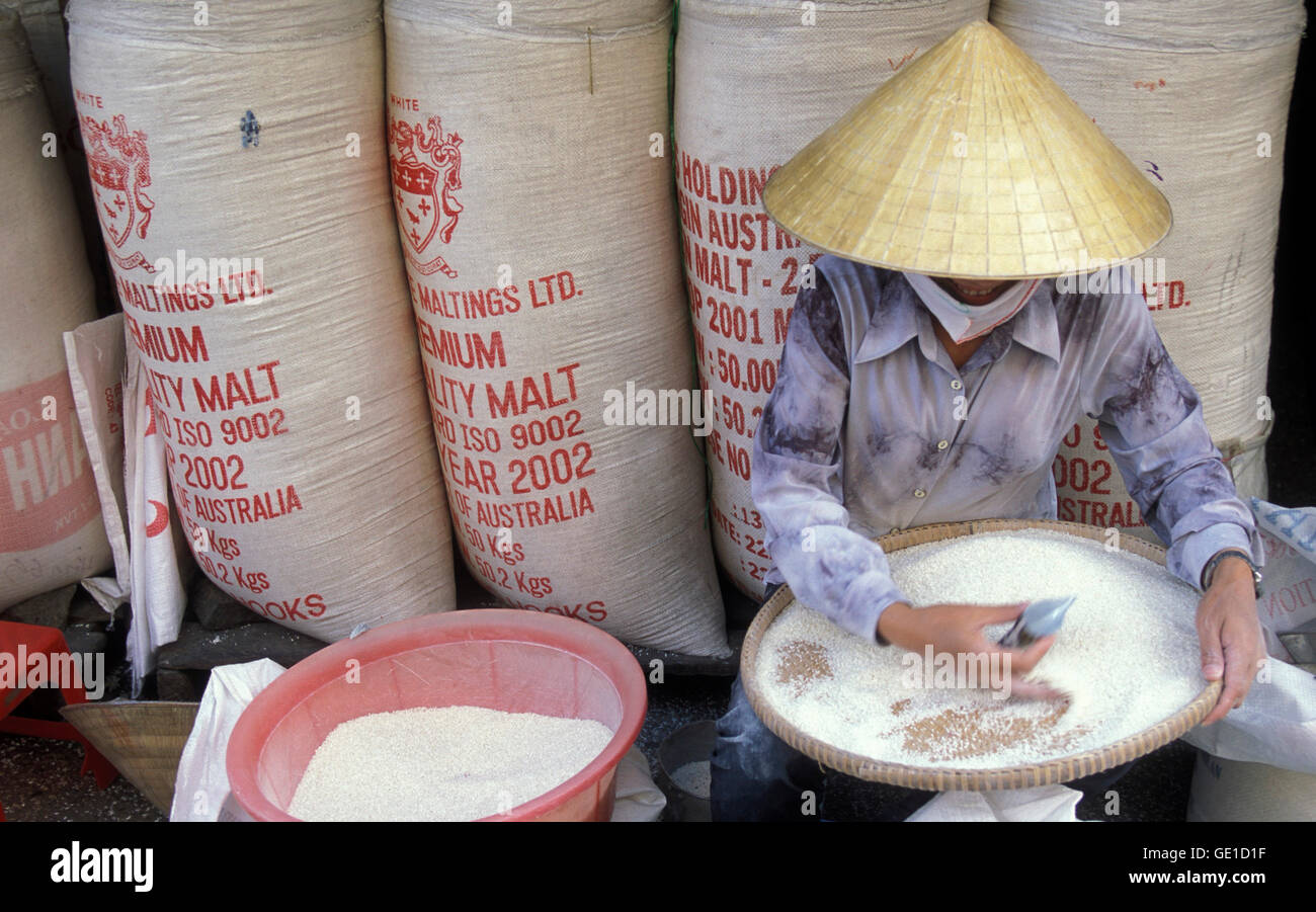 rice at a market in the city of ho chi minh city in Vietnam Stock Photo ...