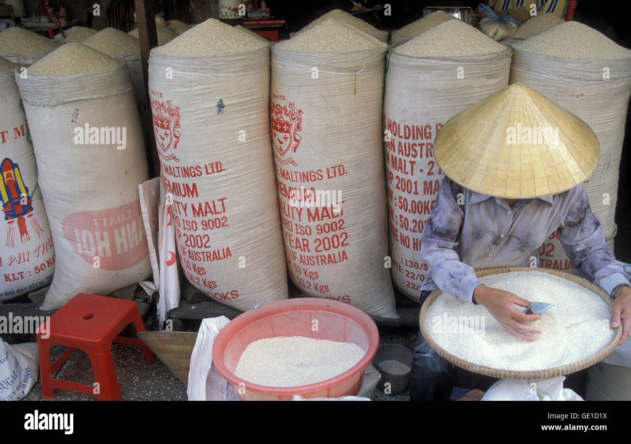 rice at a market in the city of ho chi minh city in Vietnam Stock Photo ...