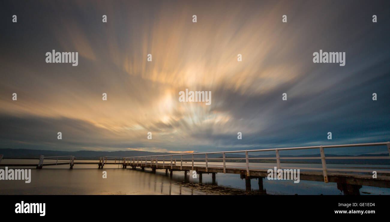 Pier over Lake Illawarra, Shellharbour, New South Wales, Australia ...