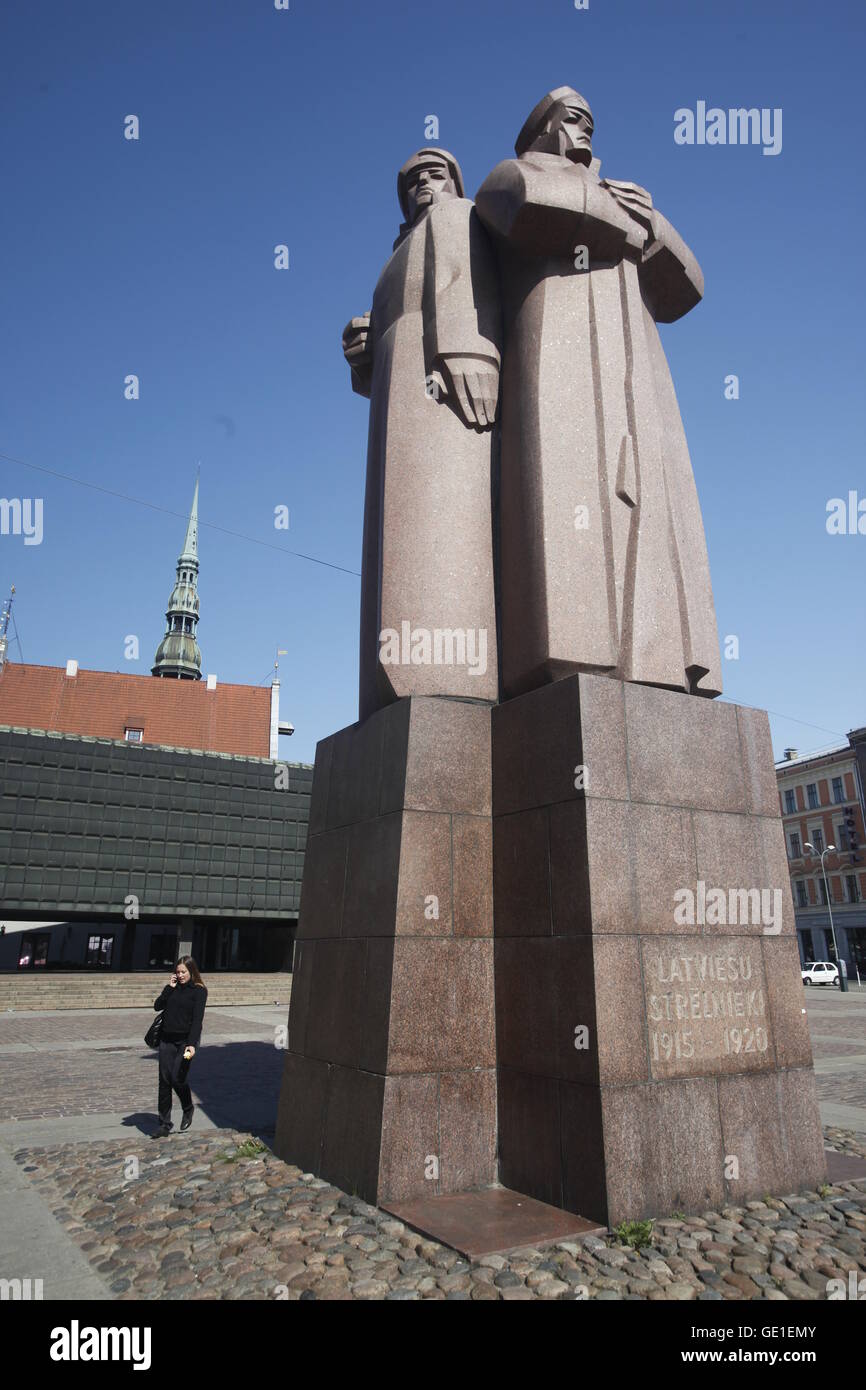 a statue at the occupation museum in the city of riga in latvia in the ...
