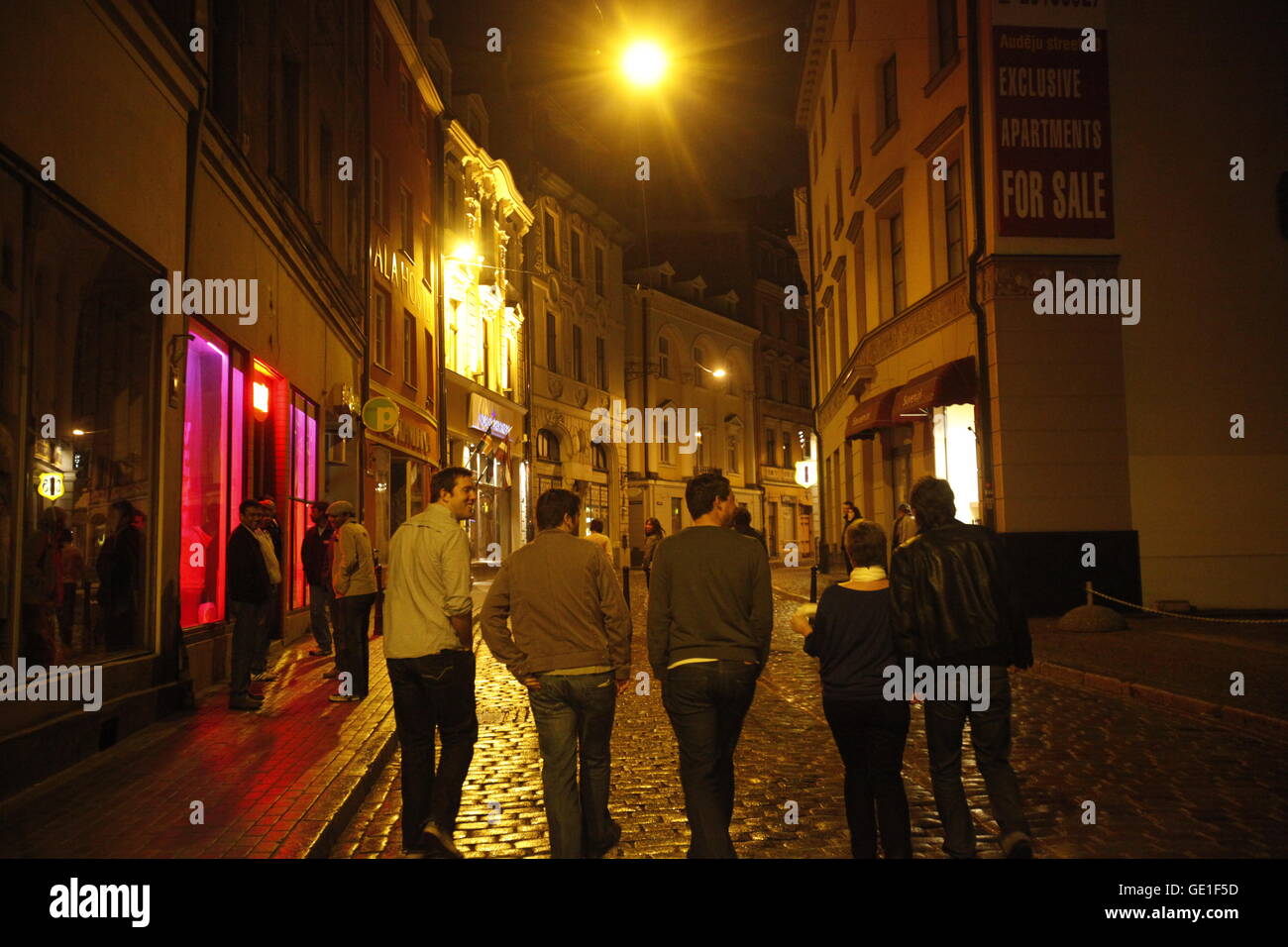 a night club and bar in the old town in the city of riga in latvia in ...