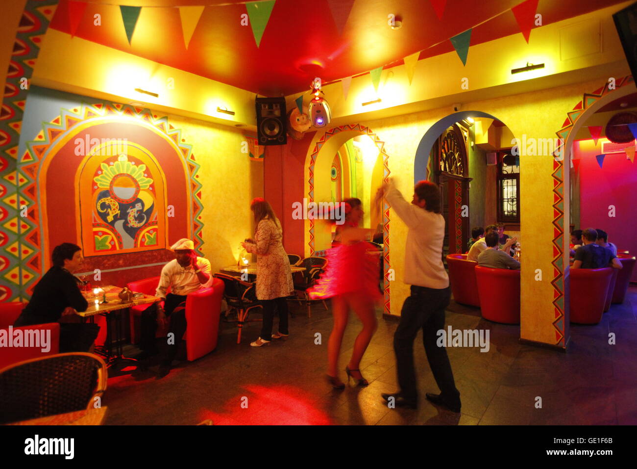 a night club and bar in the old town in the city of riga in latvia in ...