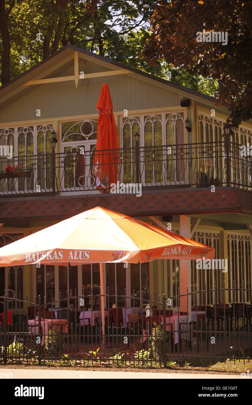 a wood house and villa in the town of jurmala east of the city of Riga ...