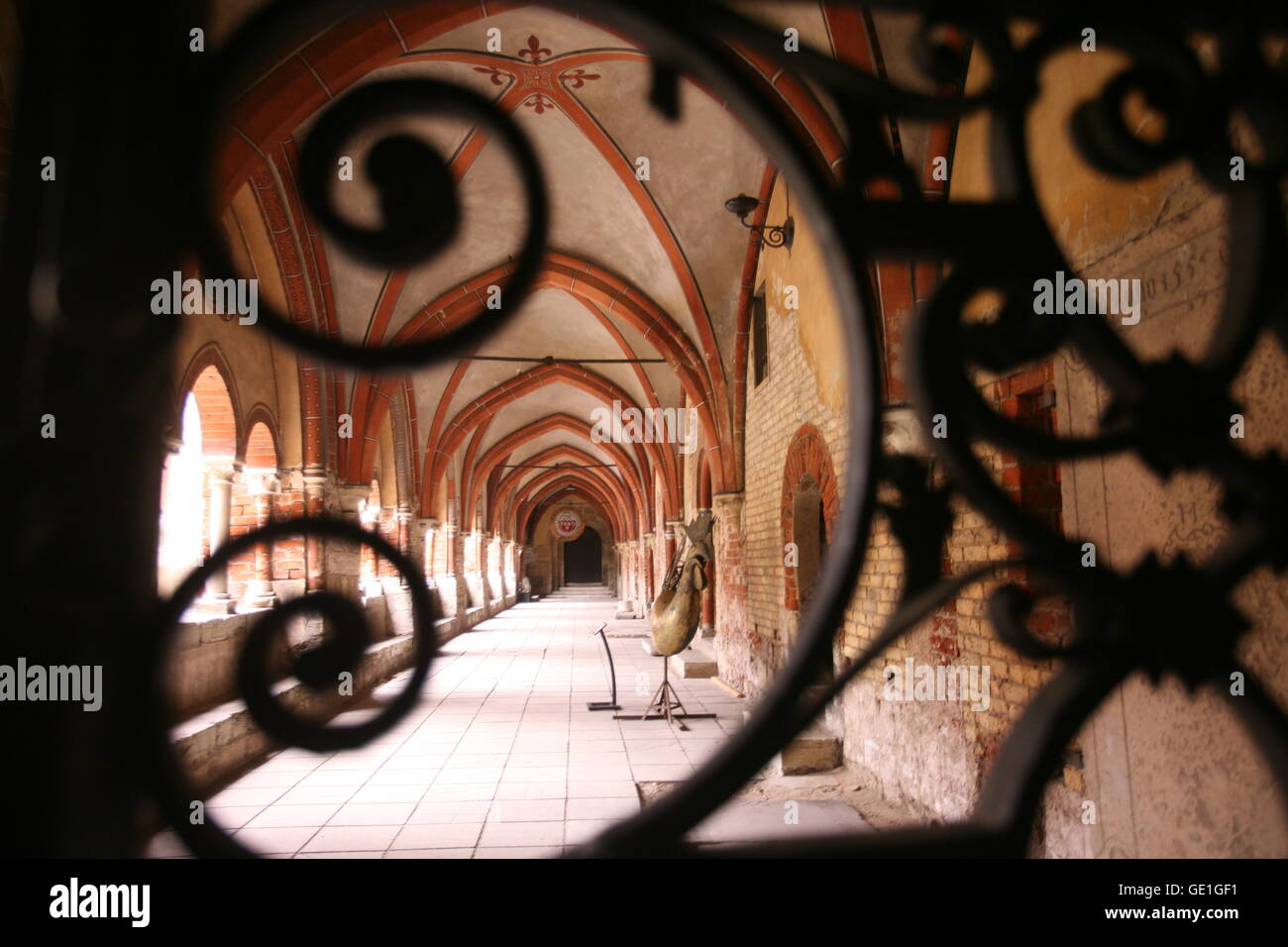 the inside of the Dom in the old town in the city of riga in latvia in ...