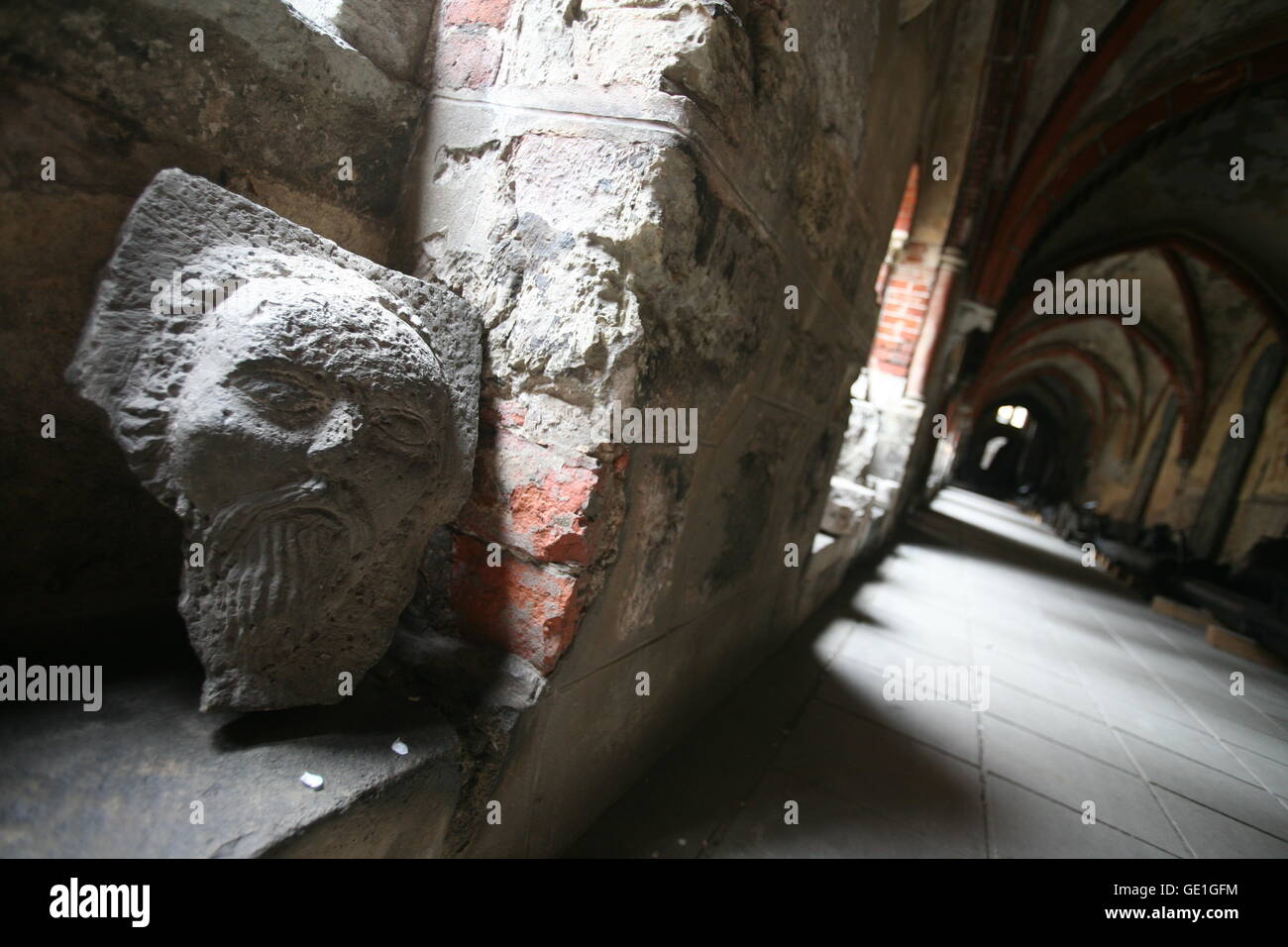 the inside of the Dom in the old town in the city of riga in latvia in ...