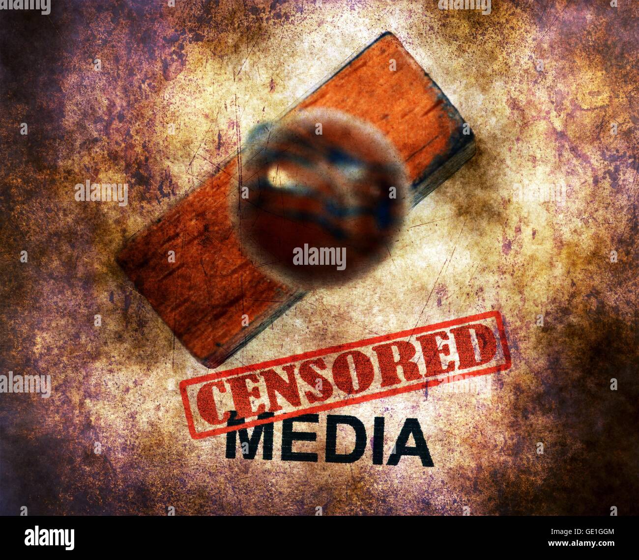 Grunge red censored word hi-res stock photography and images - Alamy