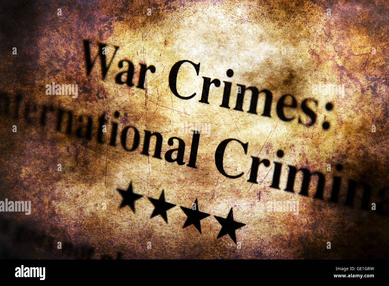 War crimes grunge concept Stock Photo - Alamy