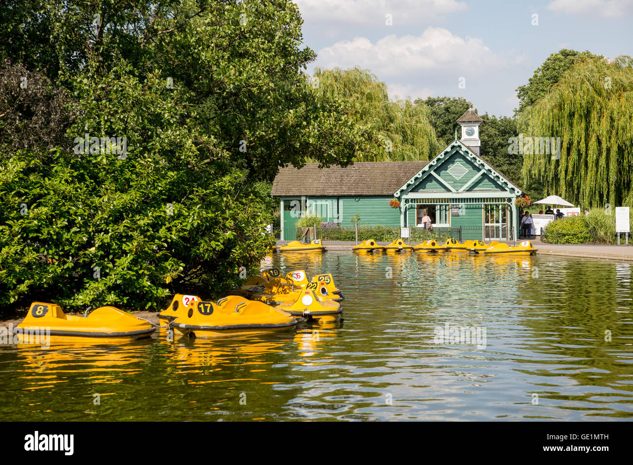 The Boating Lake Regents Park London UK Stock Photo - Alamy