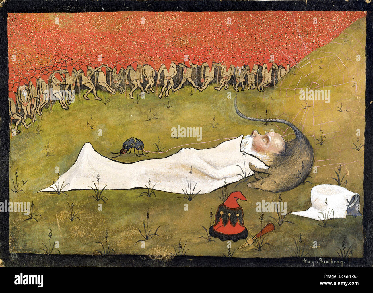 Hugo Simberg, King Hobgoblin Sleeping 1896 Watercolor, gouache. Ateneum ...