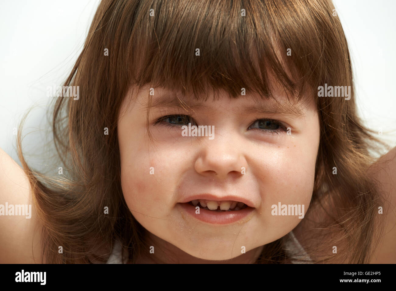 Portrait of 3-year old girl Stock Photo - Alamy