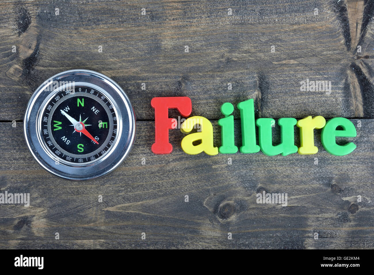 Failure word on wooden table Stock Photo - Alamy