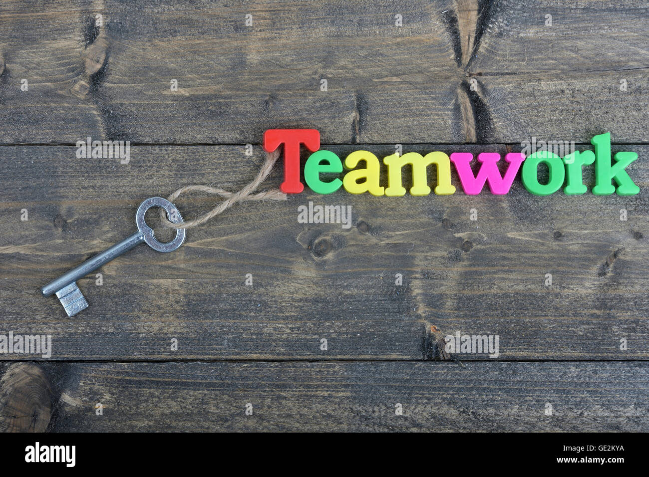 Team word on wooden table Stock Photo - Alamy