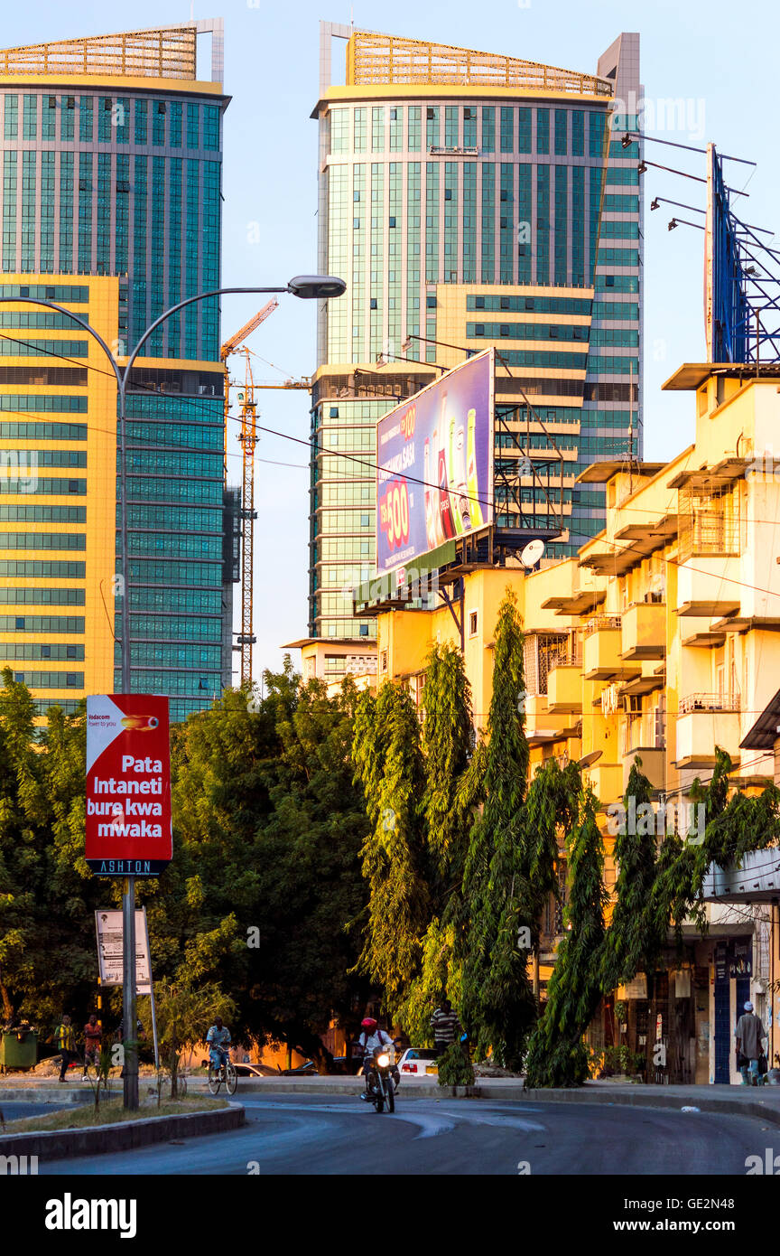 PSPF Towers and apartment blocks from Nyerere Road, Dar-es-Salaam ...