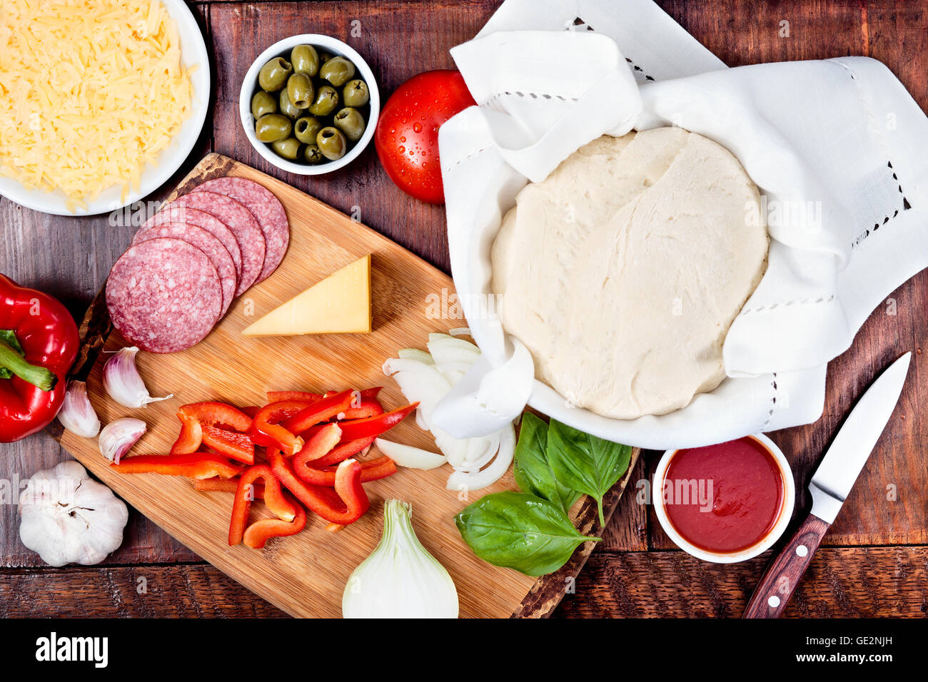 Pizza ingredients hi-res stock photography and images - Alamy
