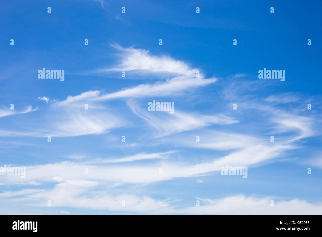 blue sky background with wave clouds Stock Photo - Alamy