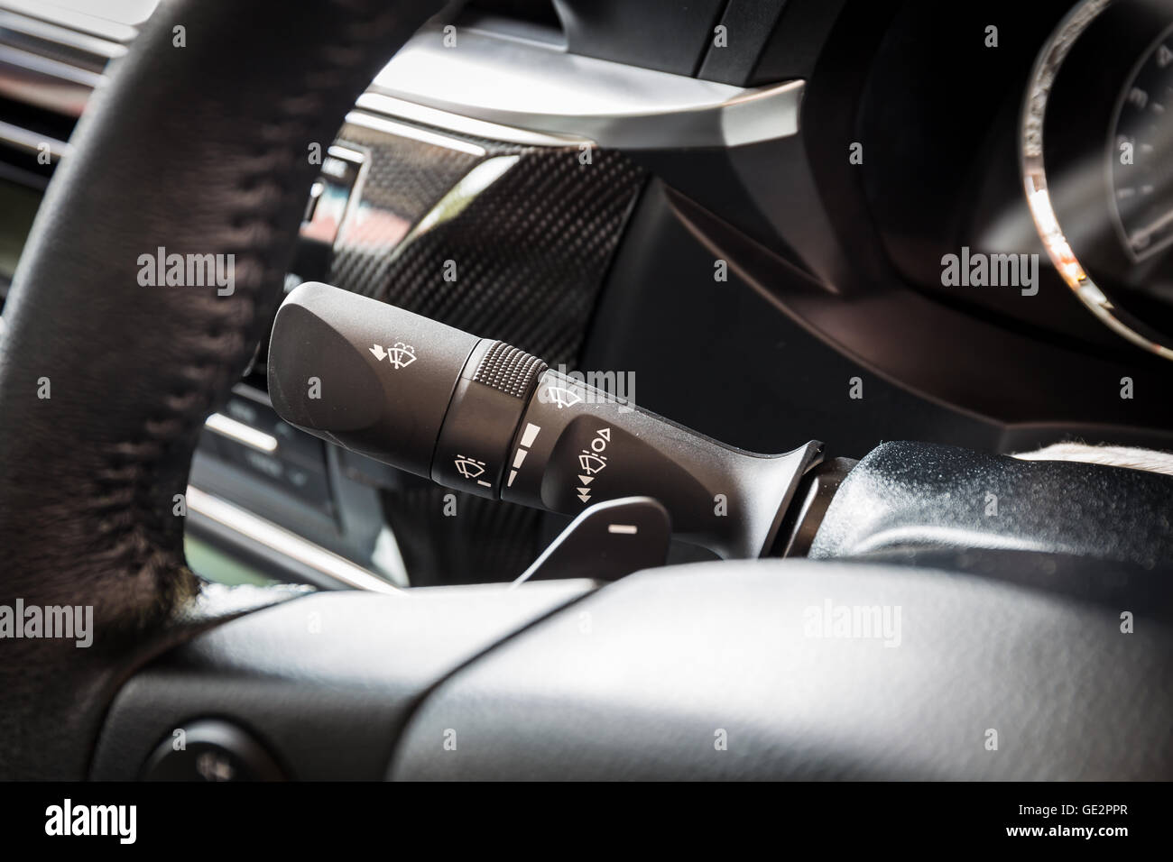 Switch controls windshield wiper Stock Photo - Alamy