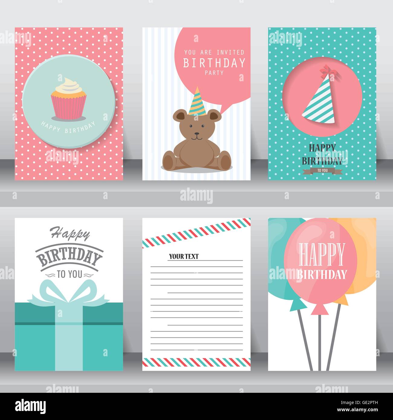 Happy birthday layout Stock Vector Images - Alamy