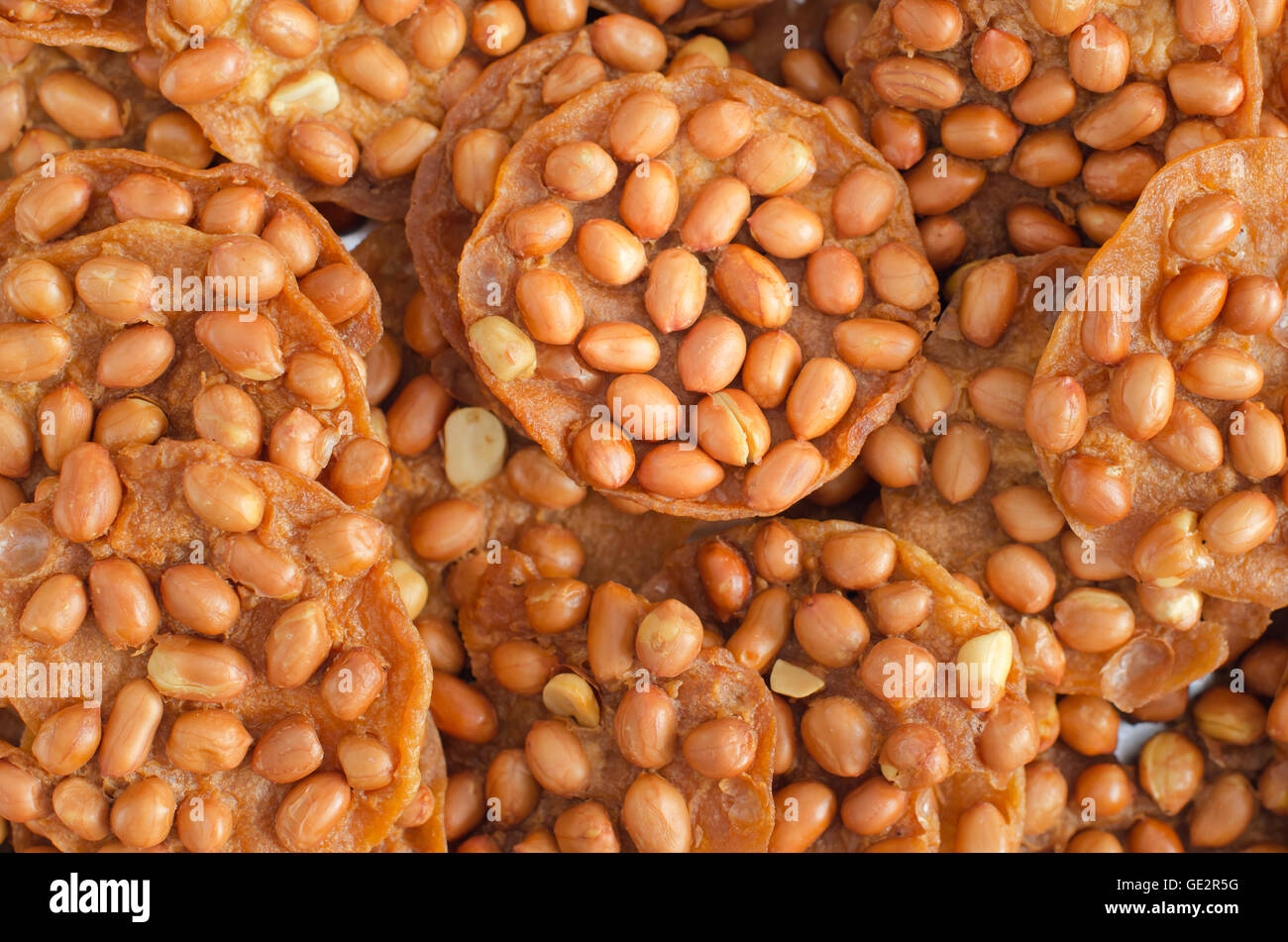 Beans over rice crispy plate (thai food Stock Photo - Alamy