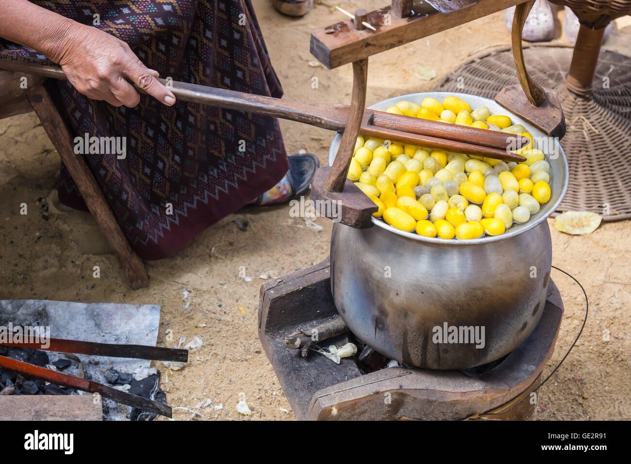 Cocoon making hi-res stock photography and images - Alamy