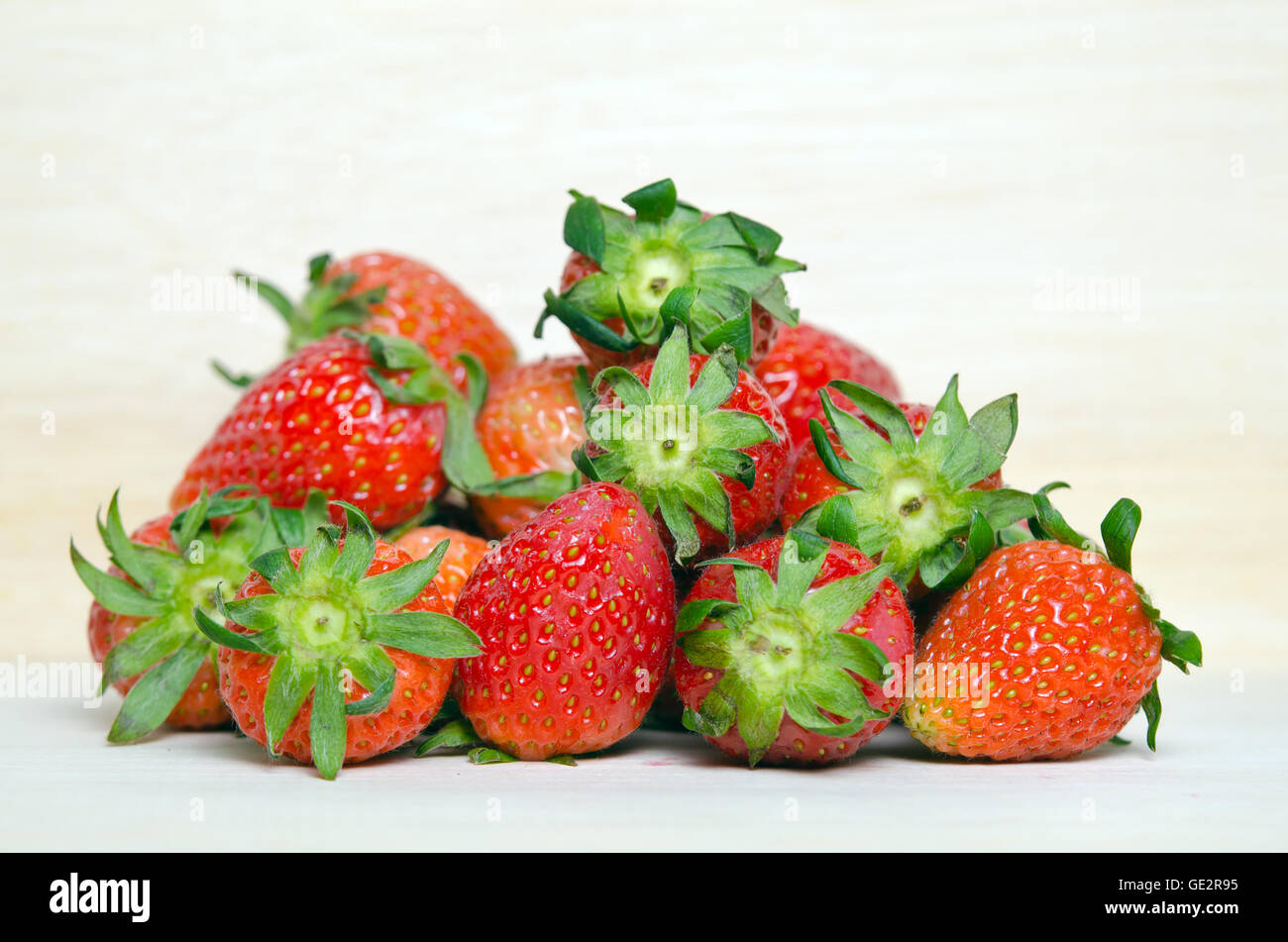 Group of red ripe strawberry with flash filled Stock Photo - Alamy